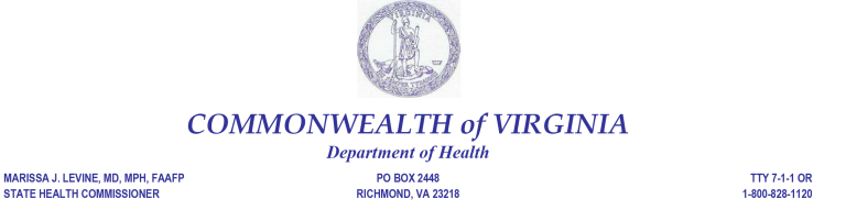 Updates to the Regulations for Disease Reporting – Virginia Department ...