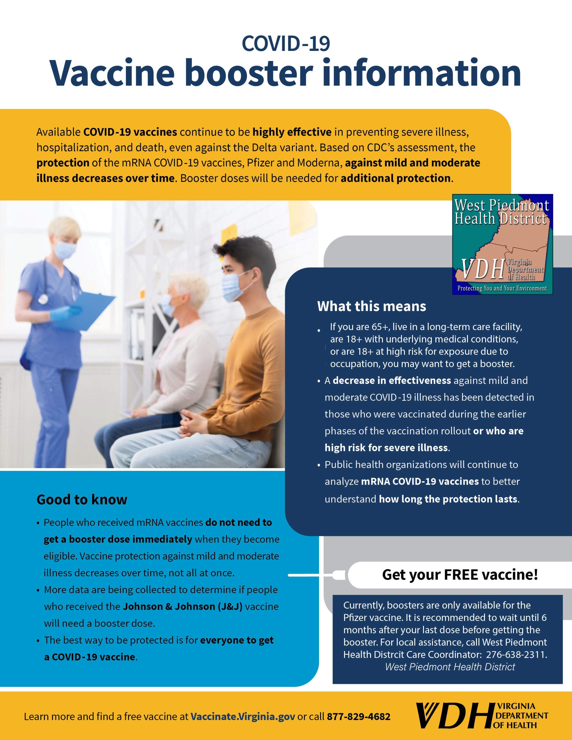 WPHD Fact Sheet_COVID-19 Vaccine Booster Information – West Piedmont