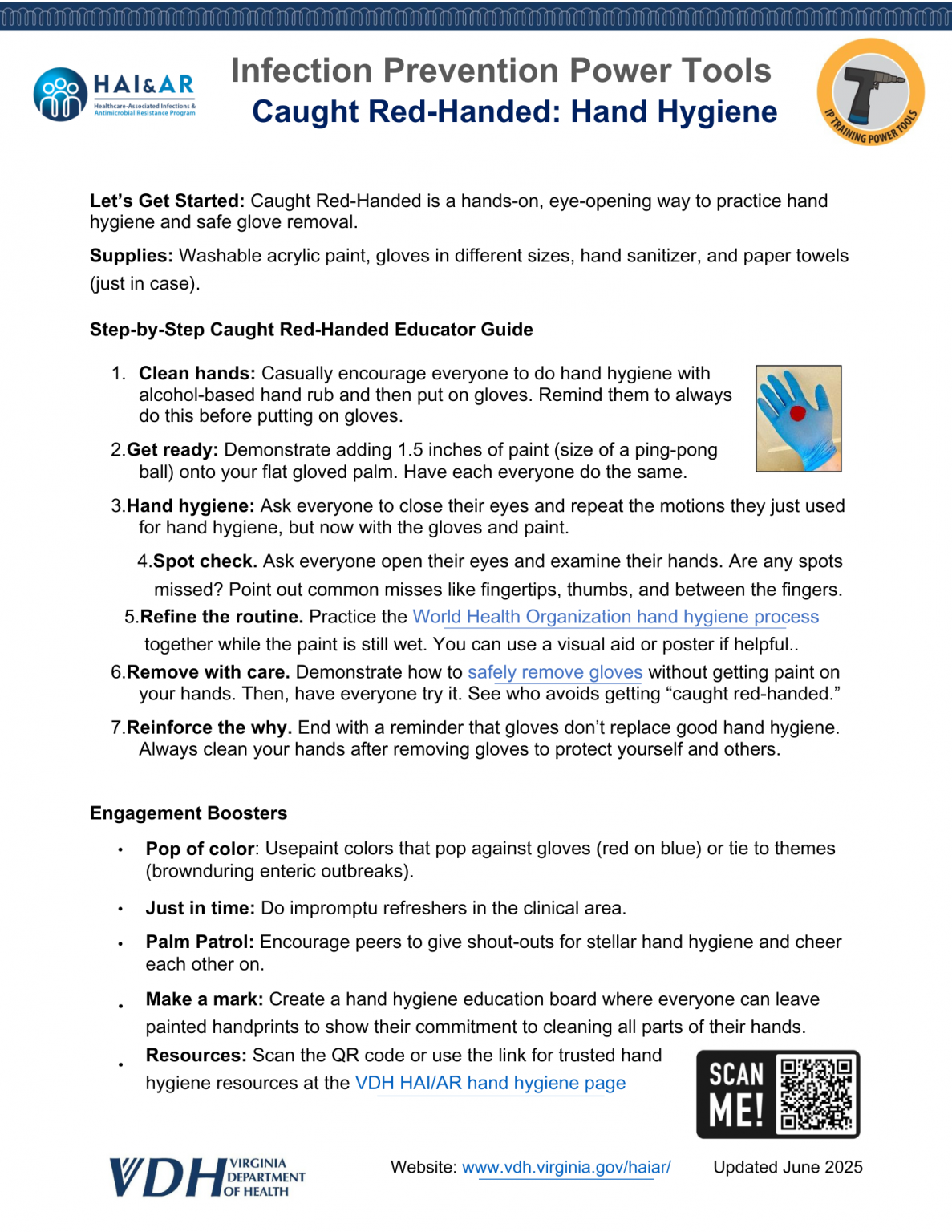 Infection Prevention Training Power Tools – HAIAR