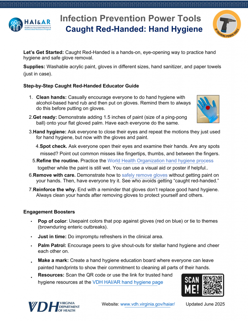 Infection Prevention Training Power Tools – HAIAR