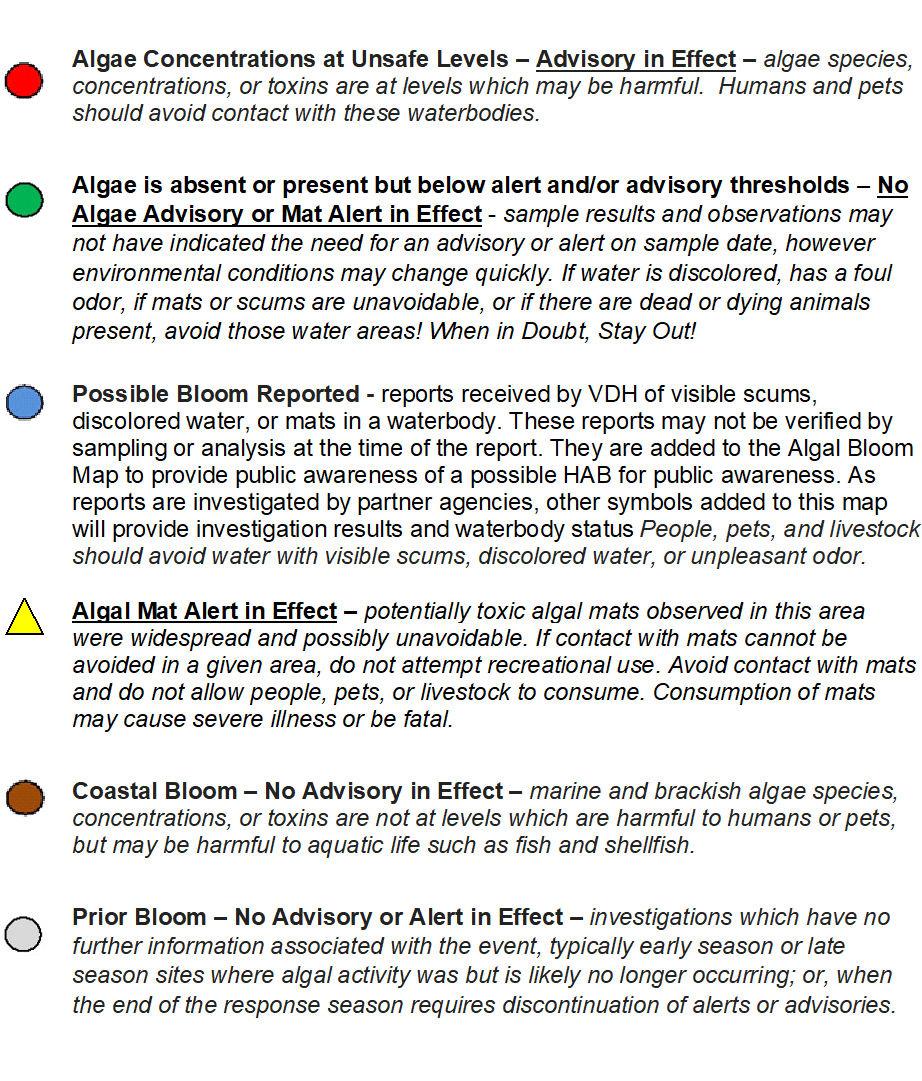 Algal Bloom Surveillance Map - Waterborne Hazards Control