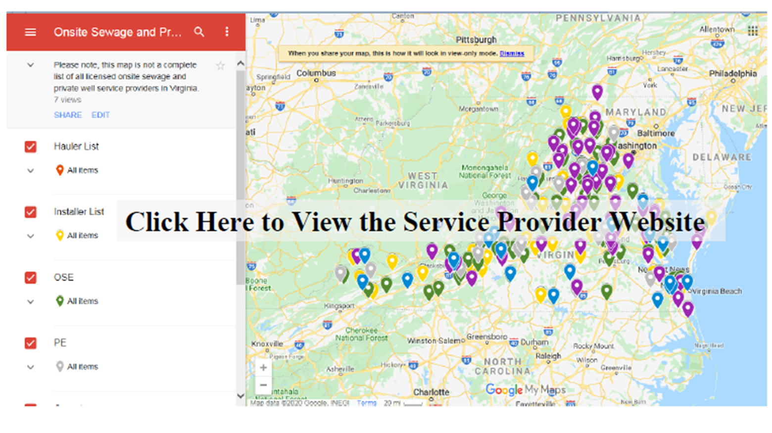 Septic System and Private Well Service Providers - Environmental Health