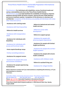 Emergency Preparedness and Response - Three Rivers Health District