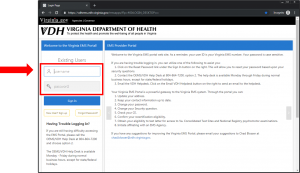 Accessing the Virginia EMS Provider Portal–First Time Users – Emergency ...