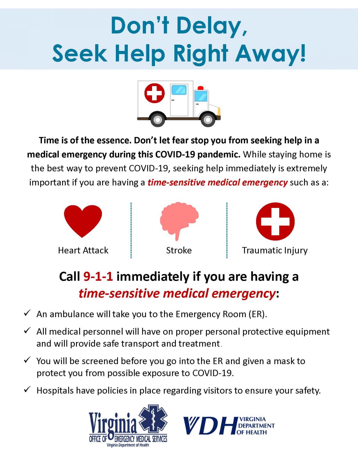 Don't Delay, Seek Help Right Away! - Emergency Medical Services
