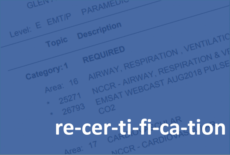 EMS Education Coordinator Recertification Requirements - Emergency ...