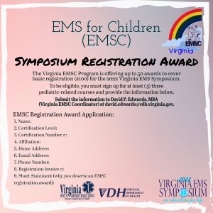EMSC Symposium Registration Award - Emergency Medical Services