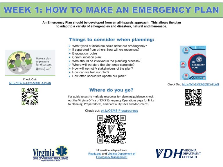 National Preparedness Month: Make a Plan - Emergency Medical Services