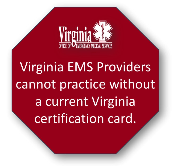 Recertification of Virginia Credentials – Emergency Medical Services