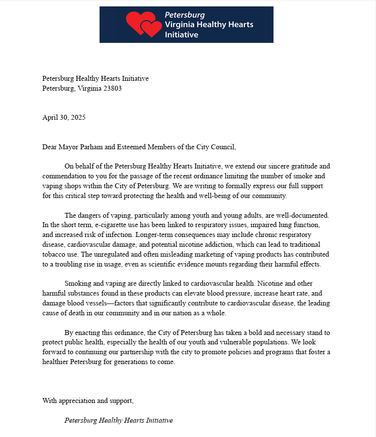 Petersburg – Healthy Hearts Initiative - Heart Disease