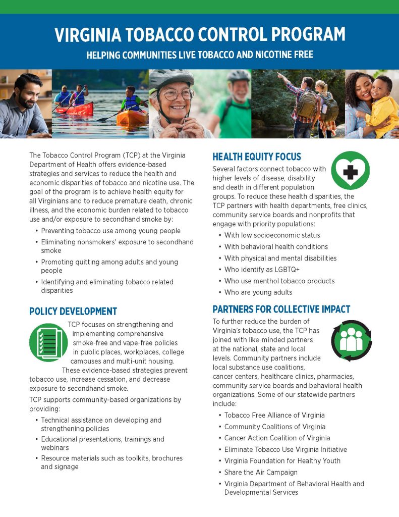 Tobacco Free Living – Virginia Department of Health – VDHLiveWell