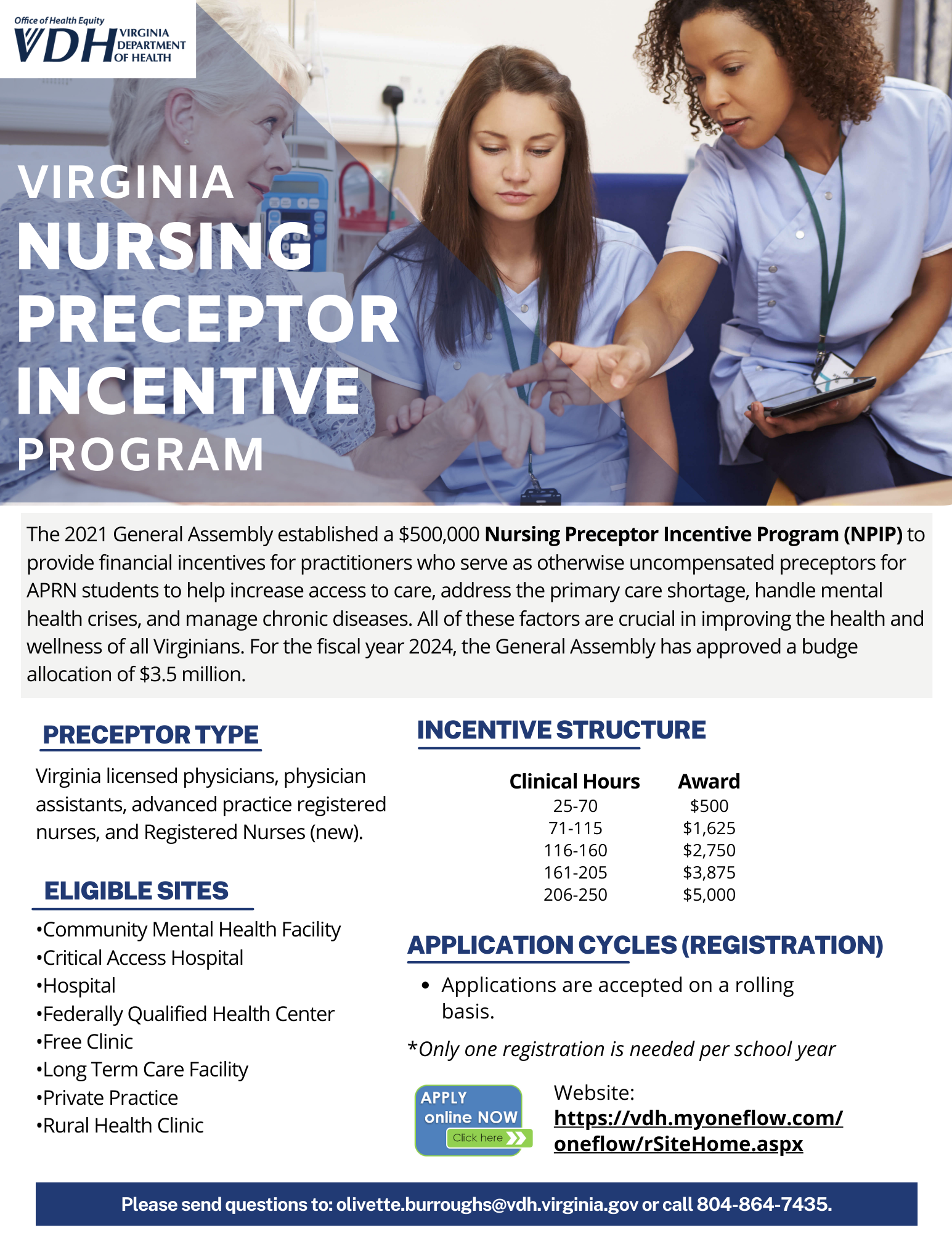 Nursing Preceptor Incentive Program - Health Equity