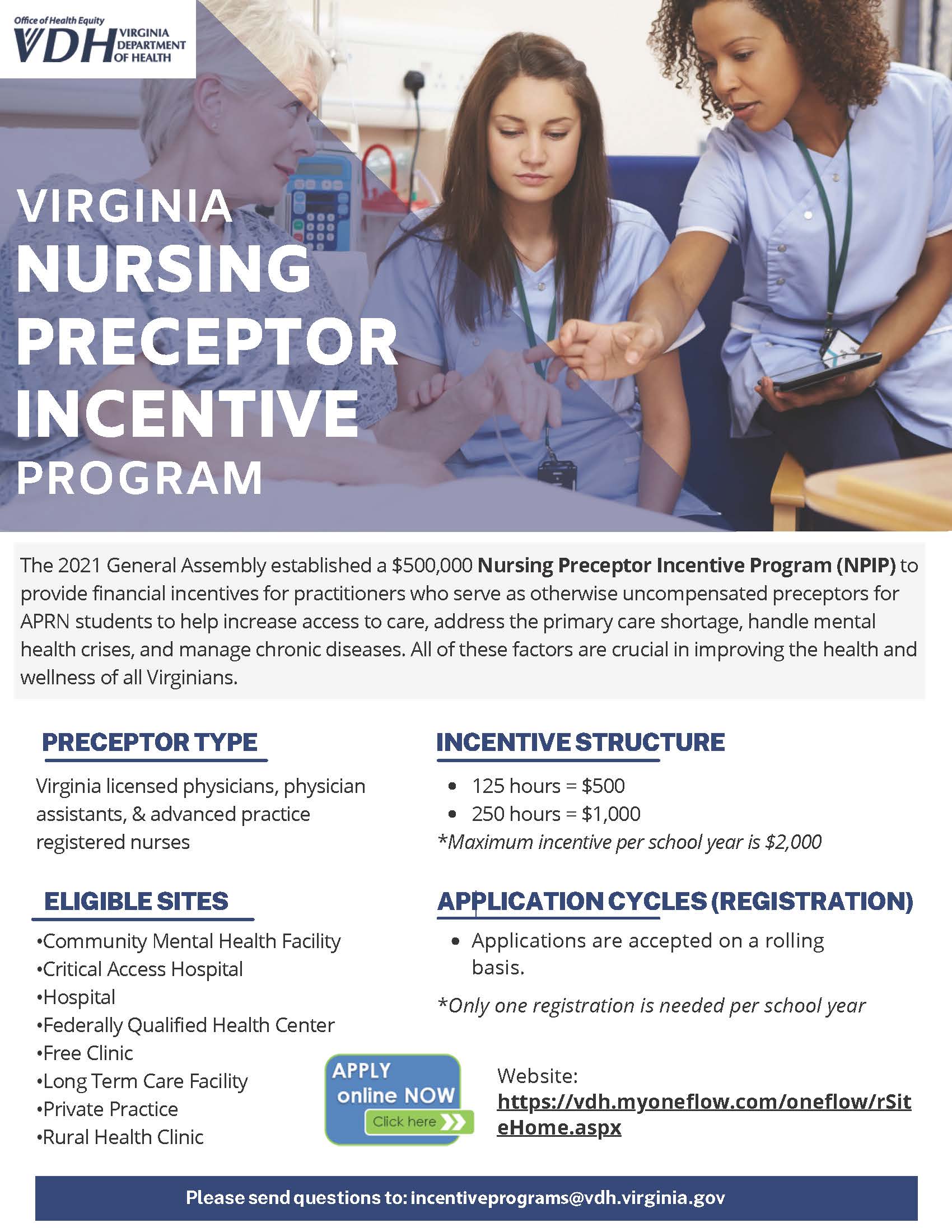 Nursing Preceptor Incentive Program – Health Equity